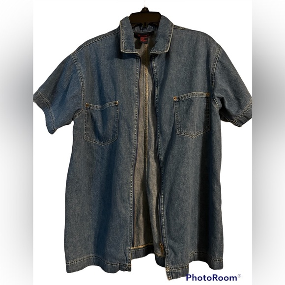 Denim&Co | Jackets & Coats | Denim Company Zip Front Casual Blue Denim ...